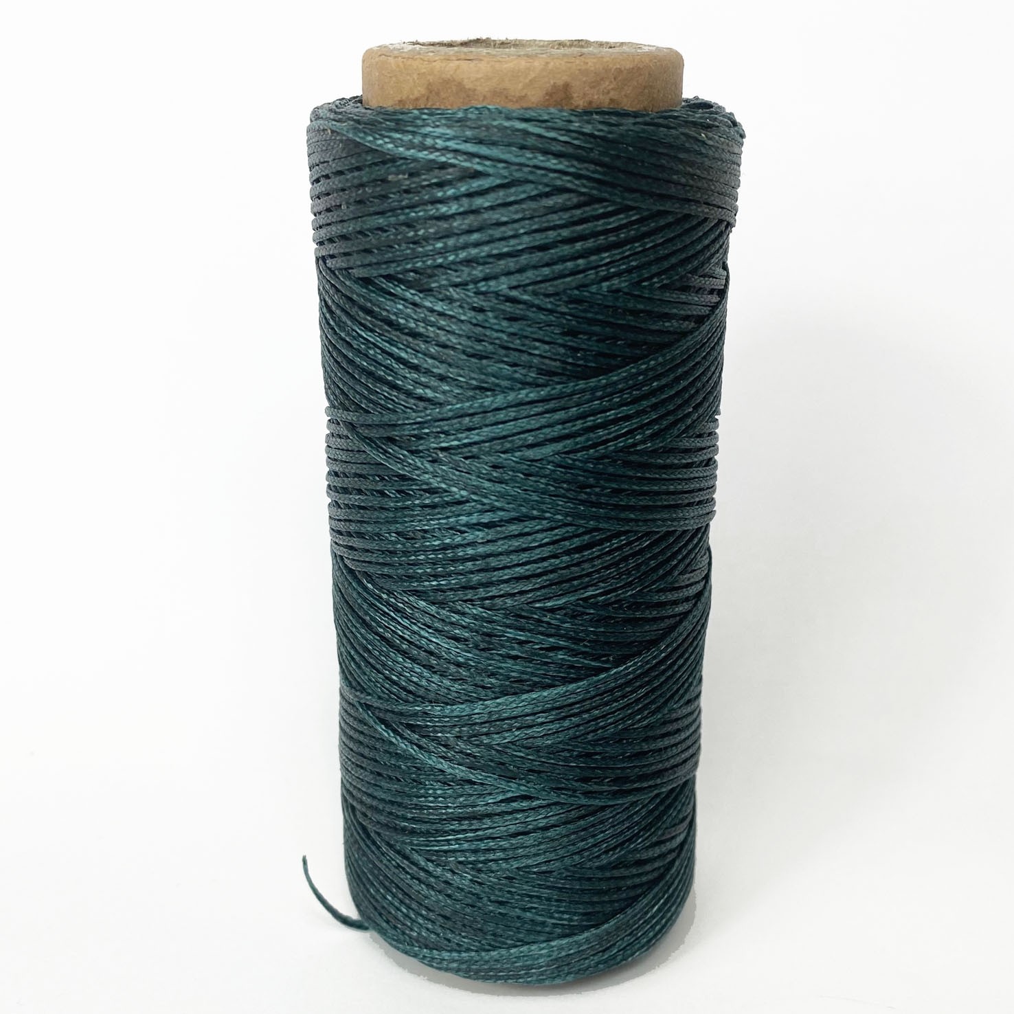 Coton ciré micro macramé, rouleau de 100 mètres. Diamètre 1 mm. Vert ...